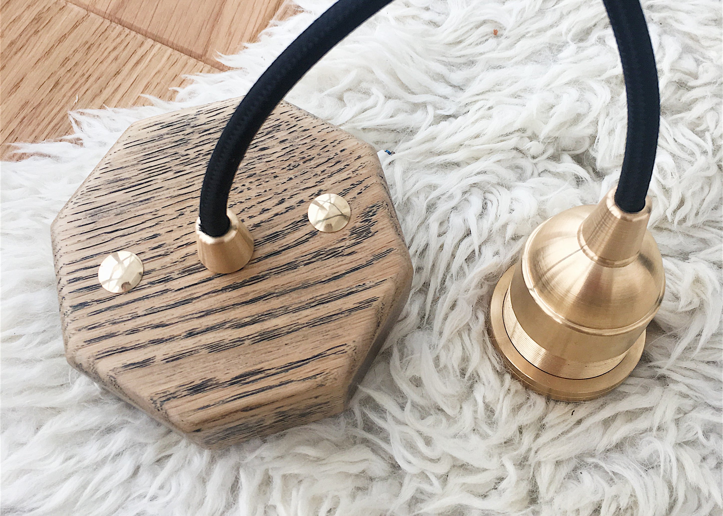 Mount Lighting Fixture For Chandelier Solid Brass / Black Anodized Alu ...