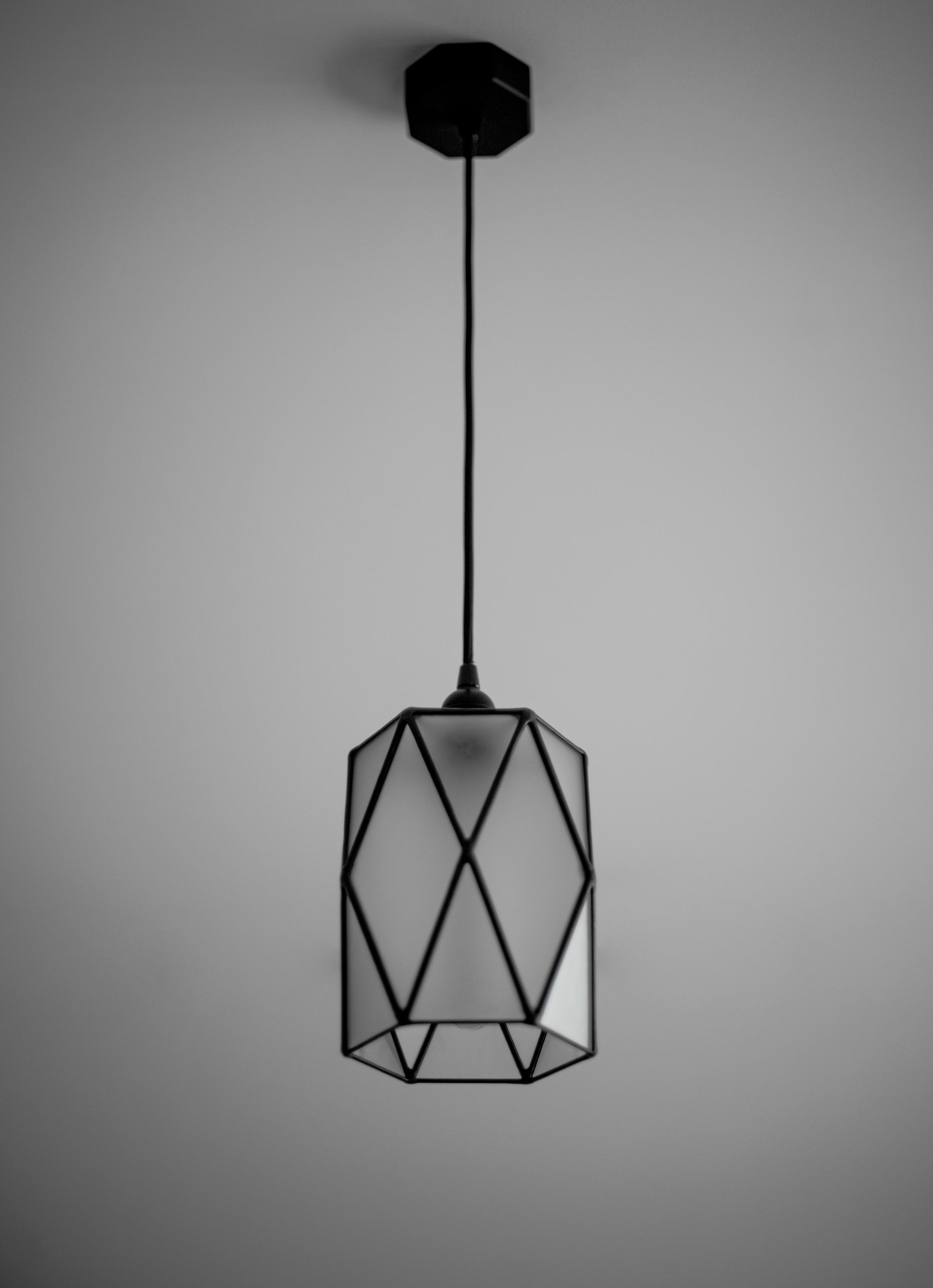 Hexagonal Matt Glass Chandelier – Simon Mag