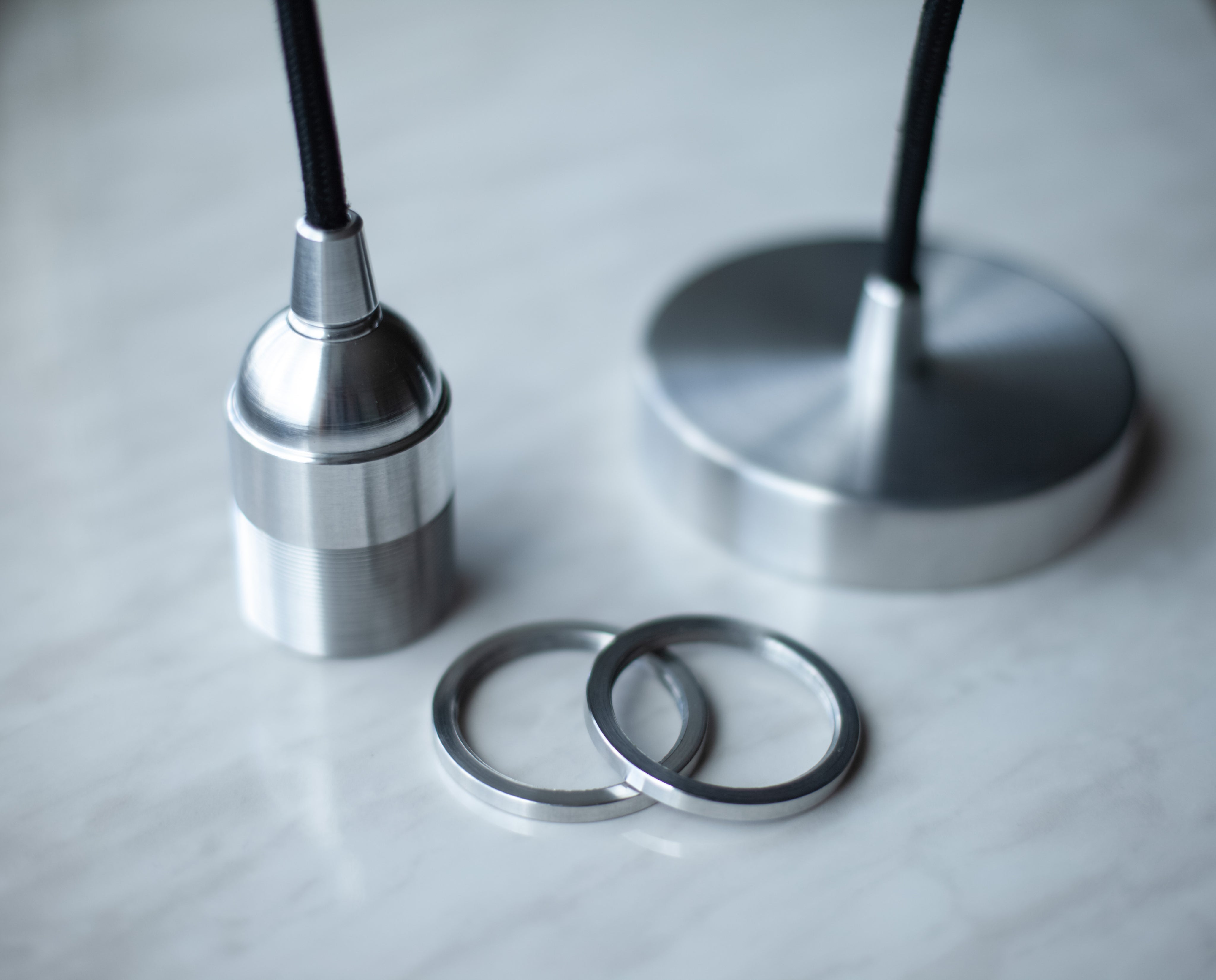 Mount Lighting Fixture For Chandelier Solid Brass / Black Anodized Alu ...