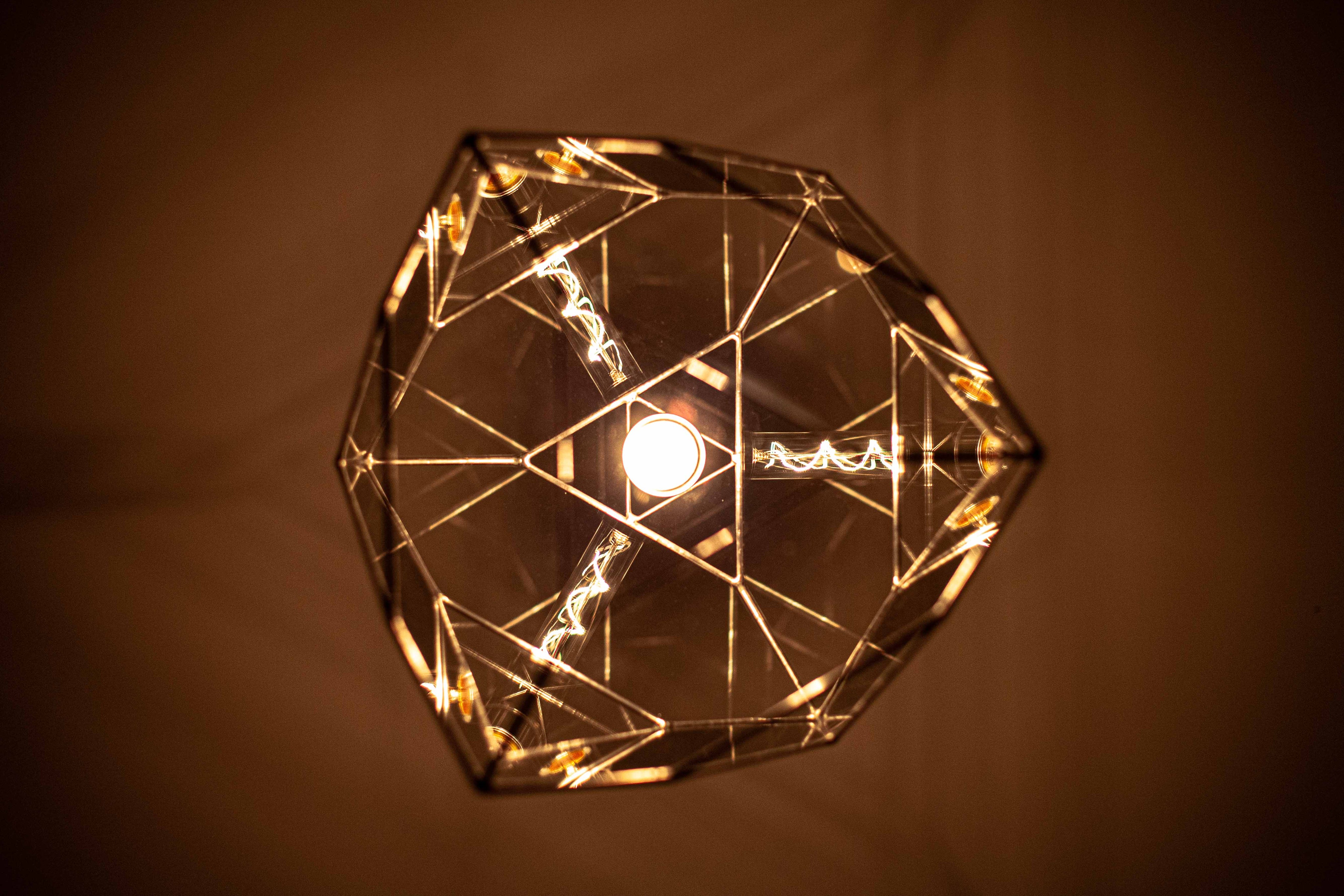 Projected Octahedron Exclusive Geometric Glass Chandelier – Simon Mag